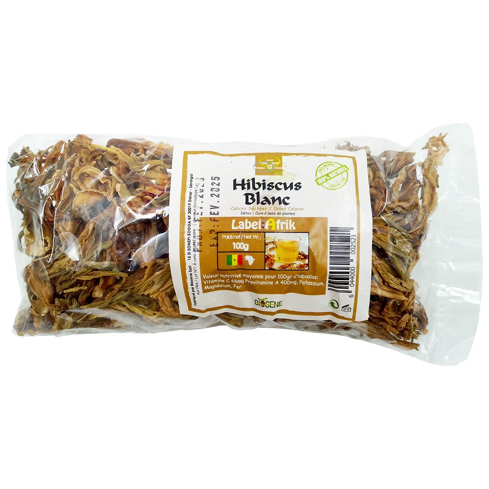Tea Bissap Hibiscus Blanc - Label Afrik 30 x 100 gr. - Aheco Webshop