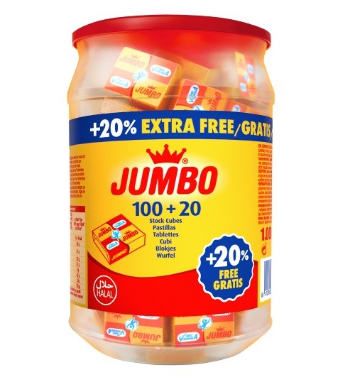 Jumbo Seasoning Cubes - Jar 100 + 20 x 10 gr. - Aheco Webshop